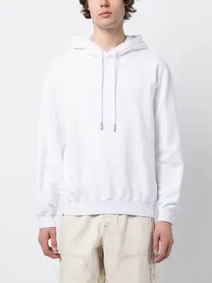 Off-White Diag-print Cotton Hoodie - White