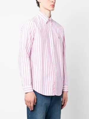 Polo Ralph Lauren Logo-embroidered Striped Shirt - Pink
