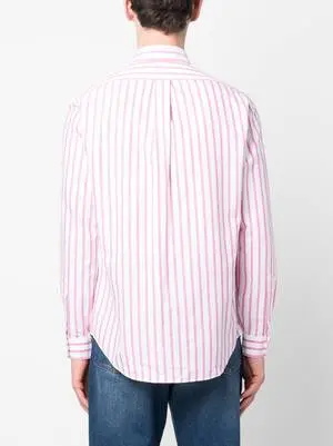 Polo Ralph Lauren Logo-embroidered Striped Shirt - Pink