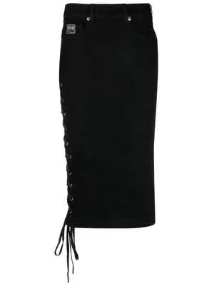 Versace Logo-patch Pencil Skirt
