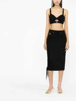 Versace Logo-patch Pencil Skirt