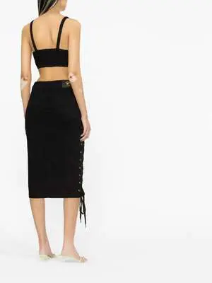 Versace Logo-patch Pencil Skirt