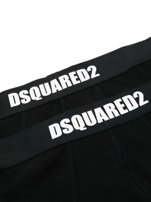 Dsquared2 Two-pack Logo-waistband Briefs - Black