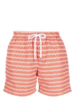Frescobol Carioca Raquete Print Swim Shorts