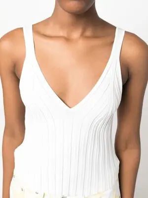 Helmut Lang Angela V-neck Knitted Top