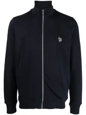Paul Smith High-neck Zip-up Sweatshirt - Blue
