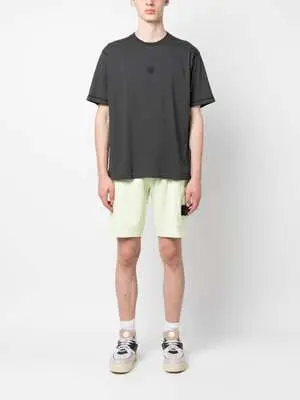 Stone Island Compass-motif Cotton Shorts