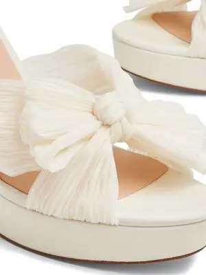 LOEFFLER RANDALL Natalia Pleated Knot 100mm Sandals - White