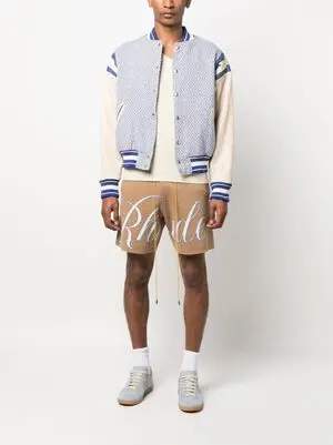 Rhude Intarsia-knit Logo Shorts