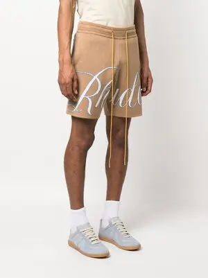 Rhude Intarsia-knit Logo Shorts