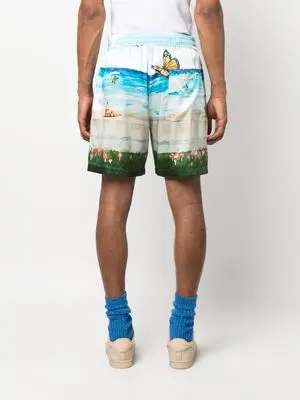 NAHMIAS Butterfly Beach Silk Shorts