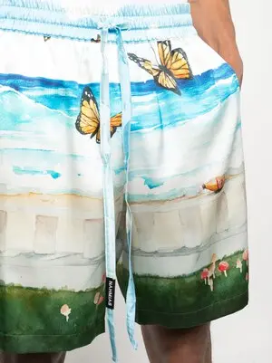 NAHMIAS Butterfly Beach Silk Shorts