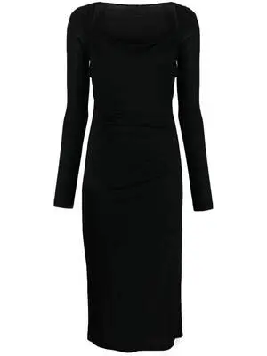 Helmut Lang Scala Open-back Midi Dress - Black