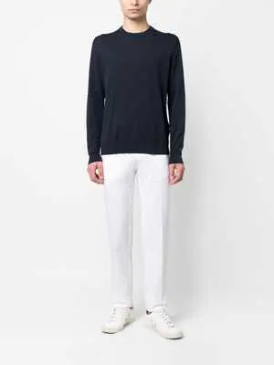 Eleventy Long-sleeve Knitted Jumper - Blue