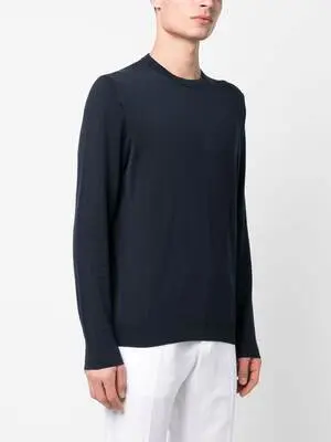 Eleventy Long-sleeve Knitted Jumper - Blue