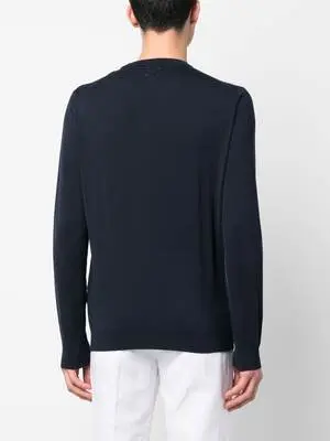 Eleventy Long-sleeve Knitted Jumper - Blue