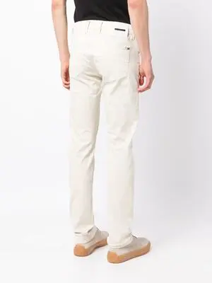 TRAMAROSSA Embroidered Logo Slim-fit Jeans - Neutrals
