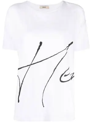 Herno Crew-neck Logo-print T-shirt - White