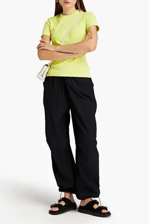Off-White Neon Printed Stretch-cotton Jersey T-shirt
