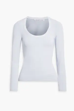 Alexander Wang Stretch-knit Top - Sky Blue