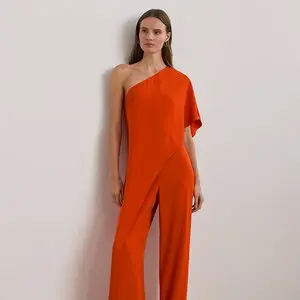 Ralph Lauren Ralph Lauren Cape Georgette Jumpsuit Orange Lily