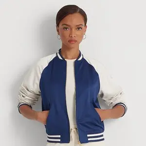 Ralph Lauren Satin Jacket Refined Navy/cream