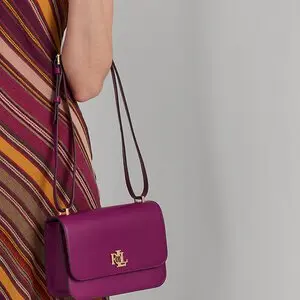 Ralph Lauren Leather Sophee Medium Bag Plum Caspia