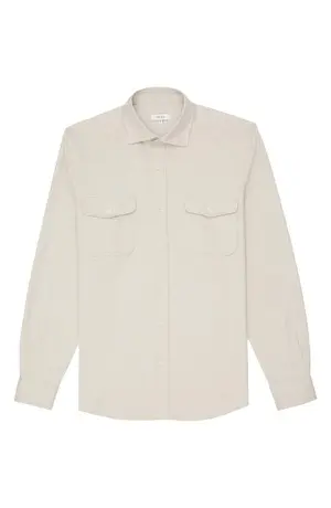 REISS Arlo Cotton Canvas Button-up Shirt Jacket