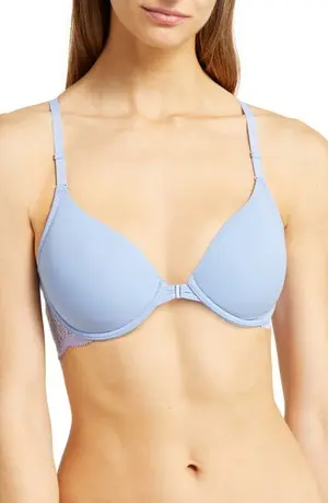 Natori Underwire Front Close Contour Bra Blue/ Violet