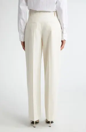 Maria Mcmanus Pleat Front Stretch Wool Trousers