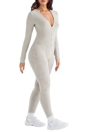 House Of Cb Tiggy Ribbed Lounge Jumpsuit