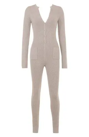 House Of Cb Tiggy Ribbed Lounge Jumpsuit