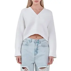 GREY LAB V-neck Crop Sweater