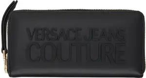 Versace Versace Jeans Couture Black Institutional Logo Wallet - E899 Black