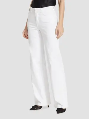 L'Agence Clayton High-rise Wide-leg. Jeans - Blanc