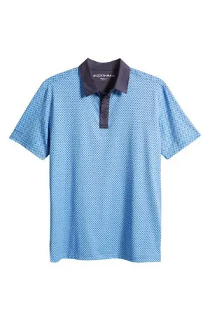 Mizzen+main Versa Geometric Print Golf Polo - Provence Geo Print