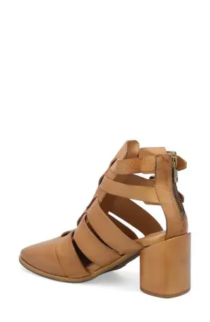 A.S.98 Evie Strappy Leather Bootie - Camel