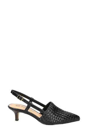 BELLA VITA Kaisley Pointed Toe Slingback Pumps - Black