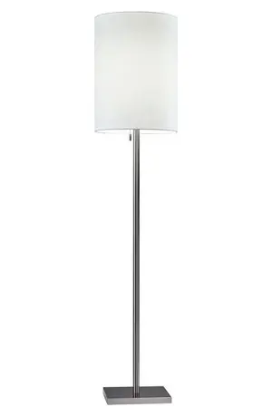 ADESSO Liam Floor Lamp - Brushed Steel