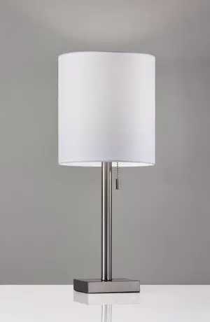 ADESSO Liam Table Lamp - Brushed Steel