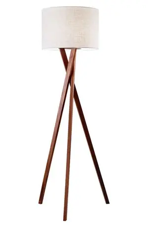 ADESSO Brooklyn Floor Lamp - Walnut