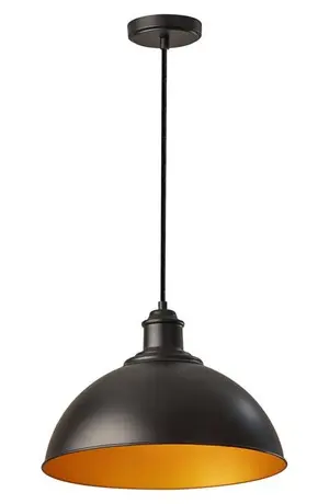 ADESSO Wallace Pendant Light - Black/ Gold