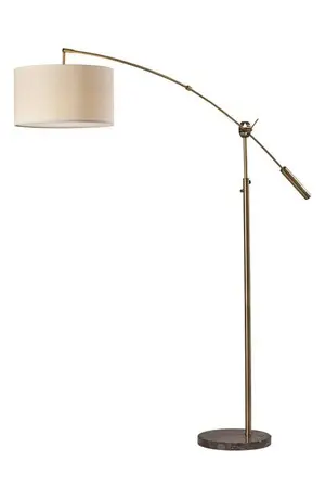 ADESSO Adler Arc Lamp Antique Brass