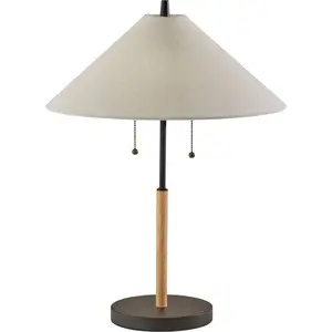 ADESSO Palmer Table Lamp Black/natural Wood