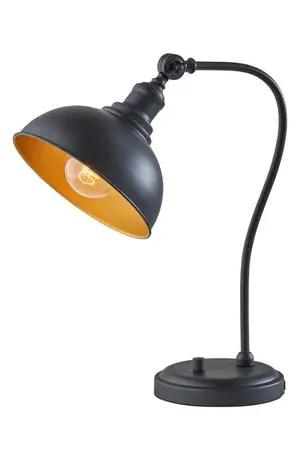 ADESSO Wallace Desk Lamp - Black Finish