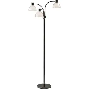 ADESSO Presley 3-arm Floor Lamp - Black Nickel