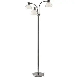 ADESSO Presley 3-arm Floor Lamp - Polished Nickel