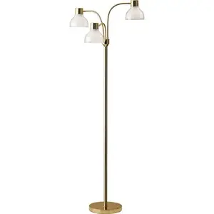 ADESSO Presley 3-arm Floor Lamp - Shiny Gold