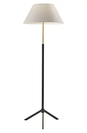 ADESSO Harvey Floor Lamp - Black W/brass Accents