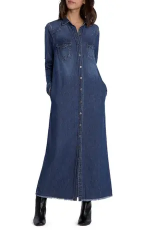 Wash Lab Denim Shirt Dress Day Dresses